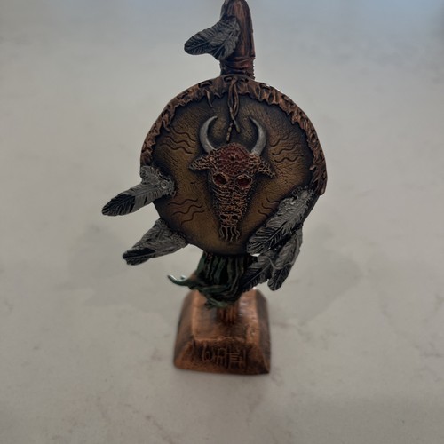 1993 LEGENDS Mixed Media Artist Plaque Native American Buffalo Totem ...