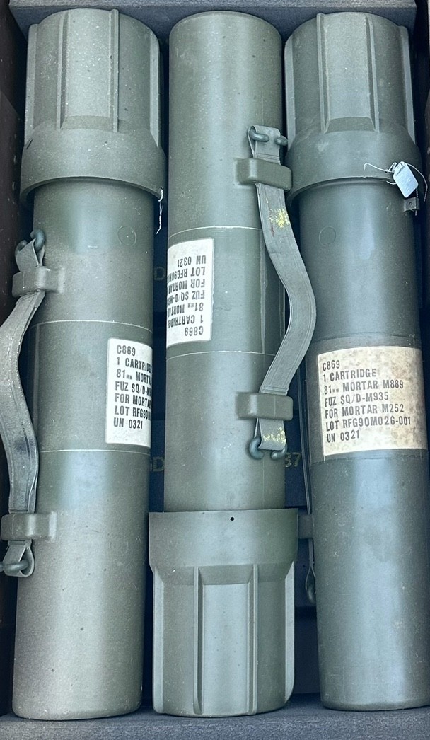 (3) Military Surplus 81mm Mortar Ammo Tube M821 Cartridge Container ...