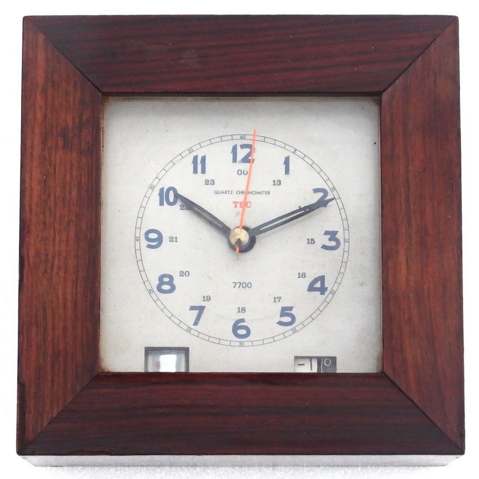 VINTAGE TSC QUARTZ MARINE CHRONOMETER SHIP BOAT NAVIGATION CLOCK JAPAN ...