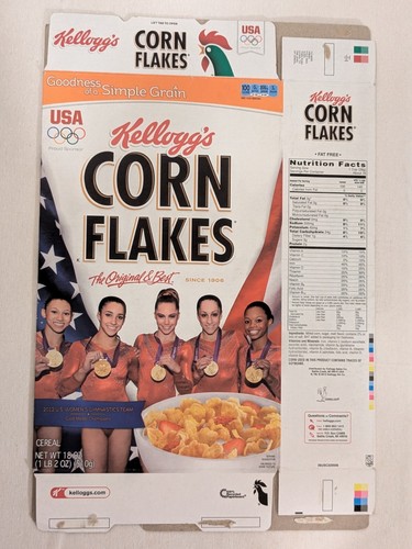 Corn Flakes Empty Cereal Box Flat - USA GYMNASTICS | eBay