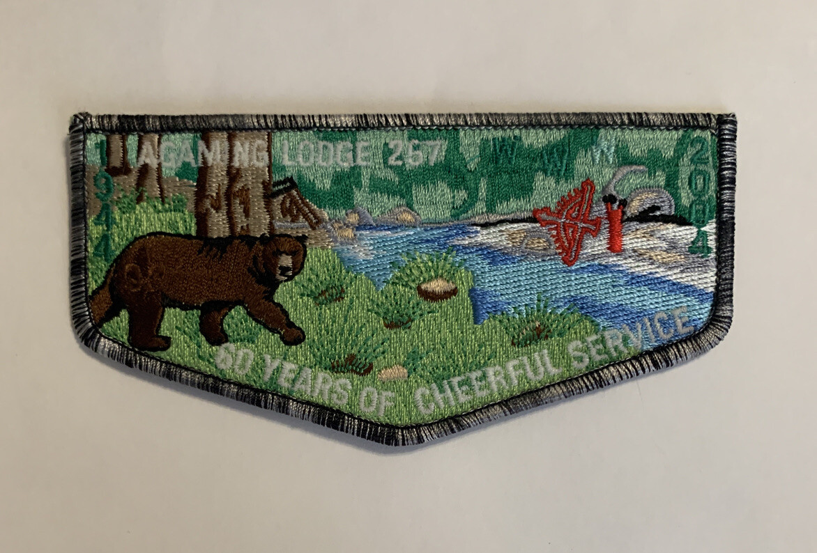 OA Agaming Lodge 257 60 Years of Cheerful Service Flap Mint | eBay