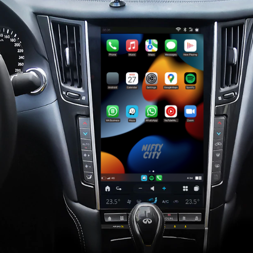 For Infiniti Q50 2013-2020 Apple CarPlay & Android Auto Tesla-Style 13. ...