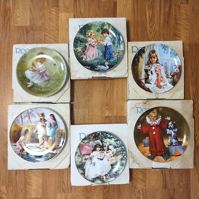 Vintage - Lot of 6, 1981-92 RECO Decorative Collector Plates, 8½" & 9¼ ...