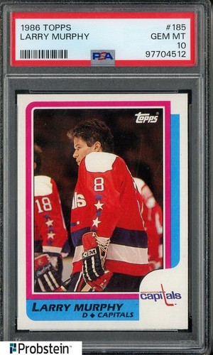 1986 Topps Hockey #185 Larry Murphy Capitals PSA 10 GEM MINT | eBay