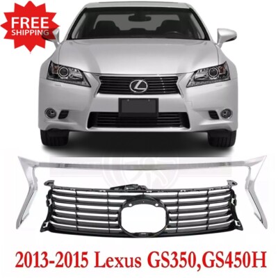 New Front Bumper Upper Grille With Chrome Trim For 2013-2015 Lexus ...