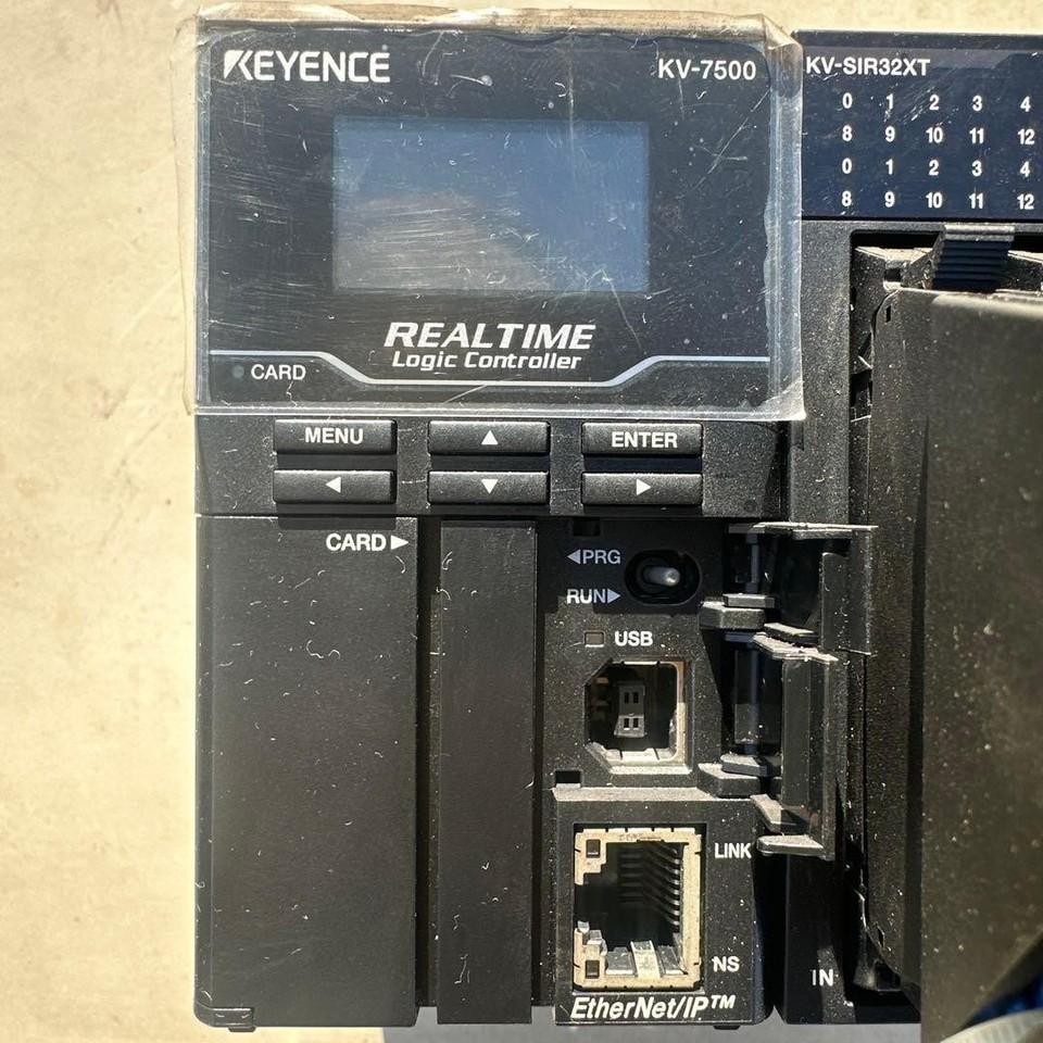 KEYENCE KV-7500 PLC CPU MODULE SET KV-SIR32XT KV-SAD04 KV-SDA04 ...