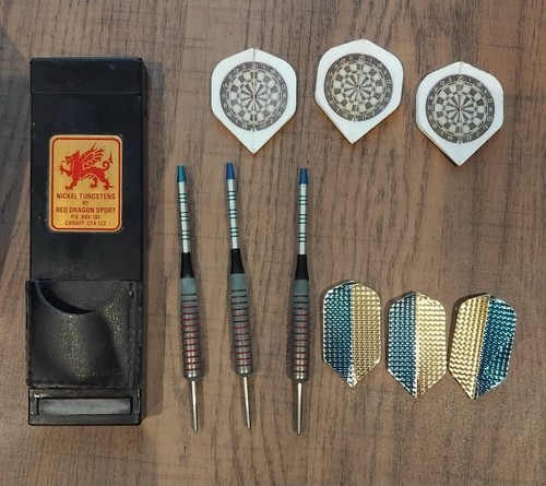 Vintage Darts and cases bundle Inc uniform, red dragon, 16g, 21g, 23g ...