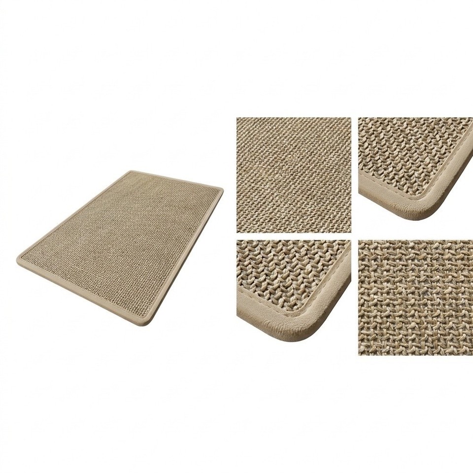 Bathroom Rug Square 40x60cm Flax Non-Slip for Floor Safety and ...