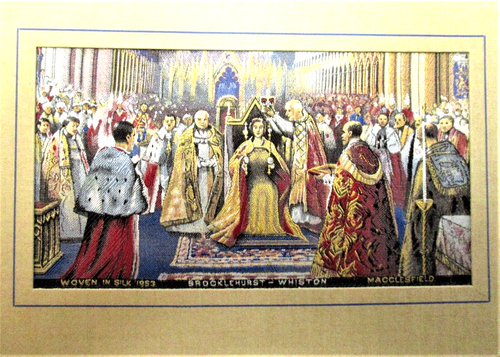 Brocklehurst Whiston 1953 Elizabeth II Coronation Silk Stevengraph ...