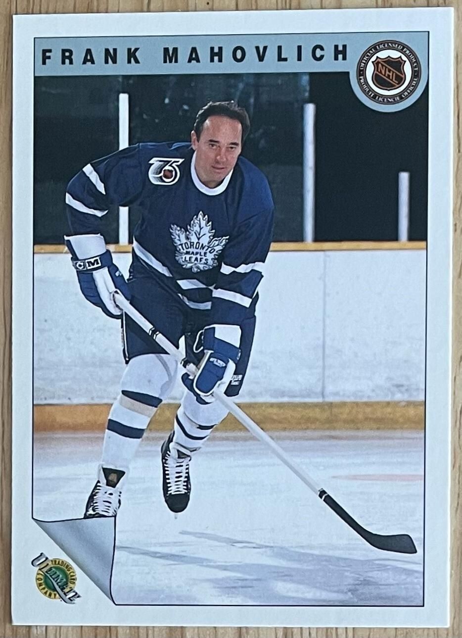 FRANK MAHOVLICH, 1992 ULTIMATE TRADING CARD CO. HOCKEY LEGEND ! | eBay