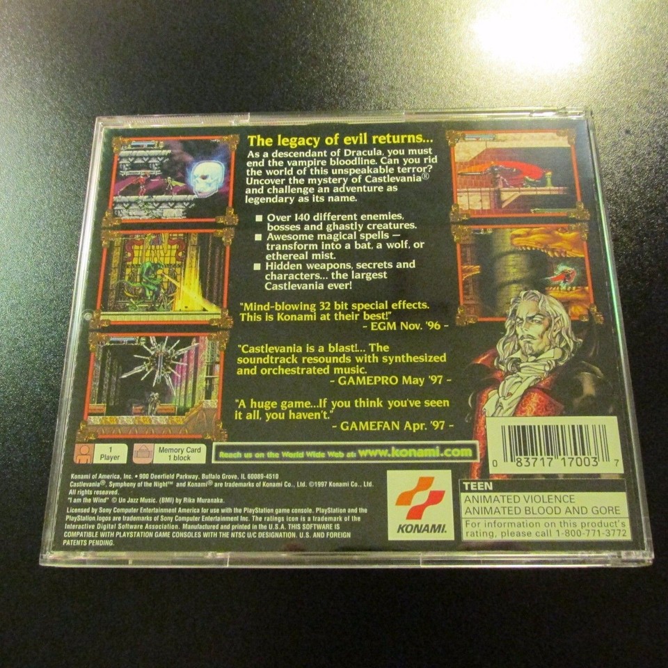 CASTLEVANIA Symphony of the Night PS1 PlayStation 1 UNPLAYED COMPLETE ...