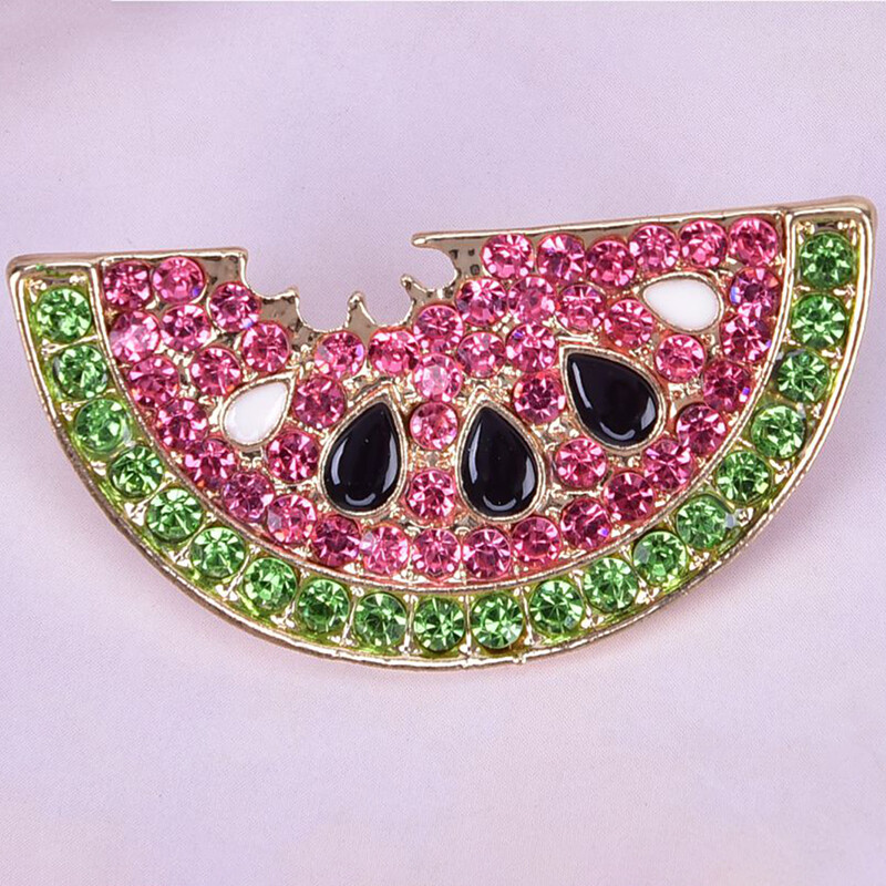 Fashion Crystal Watermelon Brooch Pin Collar Badge Corsage Jewelry ...