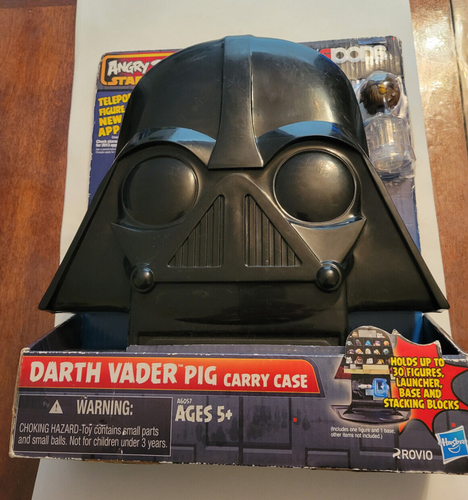 ANGRY BIRDS STAR WARS Darth Vader Pig CARRY CASE + Chewbacca Bird ...