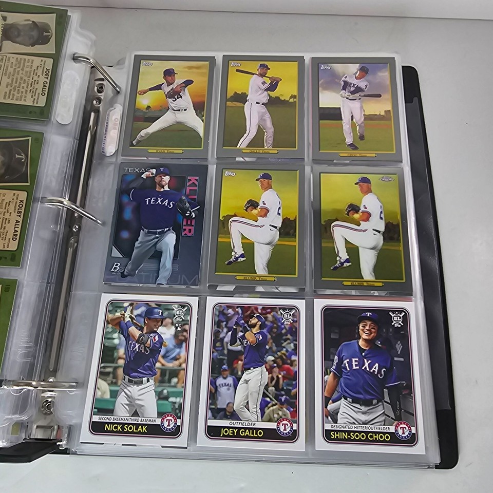 Texas Rangers Baseball Card Collection In Binder 54 Sleeves of Cards | eBay