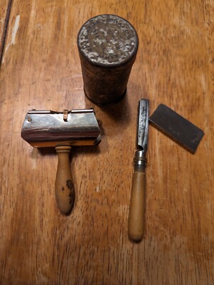 Very Rare 1880 Kampfe Bros HR-1A Safety Razor With Blade, Tin ...