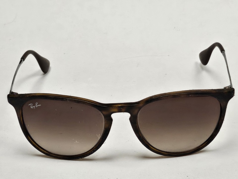 Ray Ban Erika Brown Silver Cat Sunglasses Made in Italy RB 4171 Made in ...