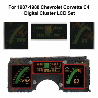 For 1987-1988 Chevrolet Corvette C4 Digital Instrument Cluster LCD ...