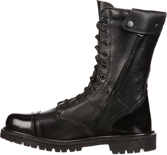 Mens Rocky oil & Waterproof Side Zipper Leather Jump Boot | eBay