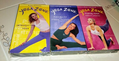 VHS Set of 3 Yoga Zone Introduction Flexibility & Stress Release ...