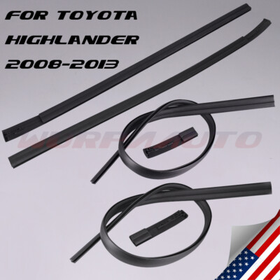 LH & RH For TOYOTA 2008-2013 HIGHLANDER CENTER ROOF DRIP SIDE FINISH ...