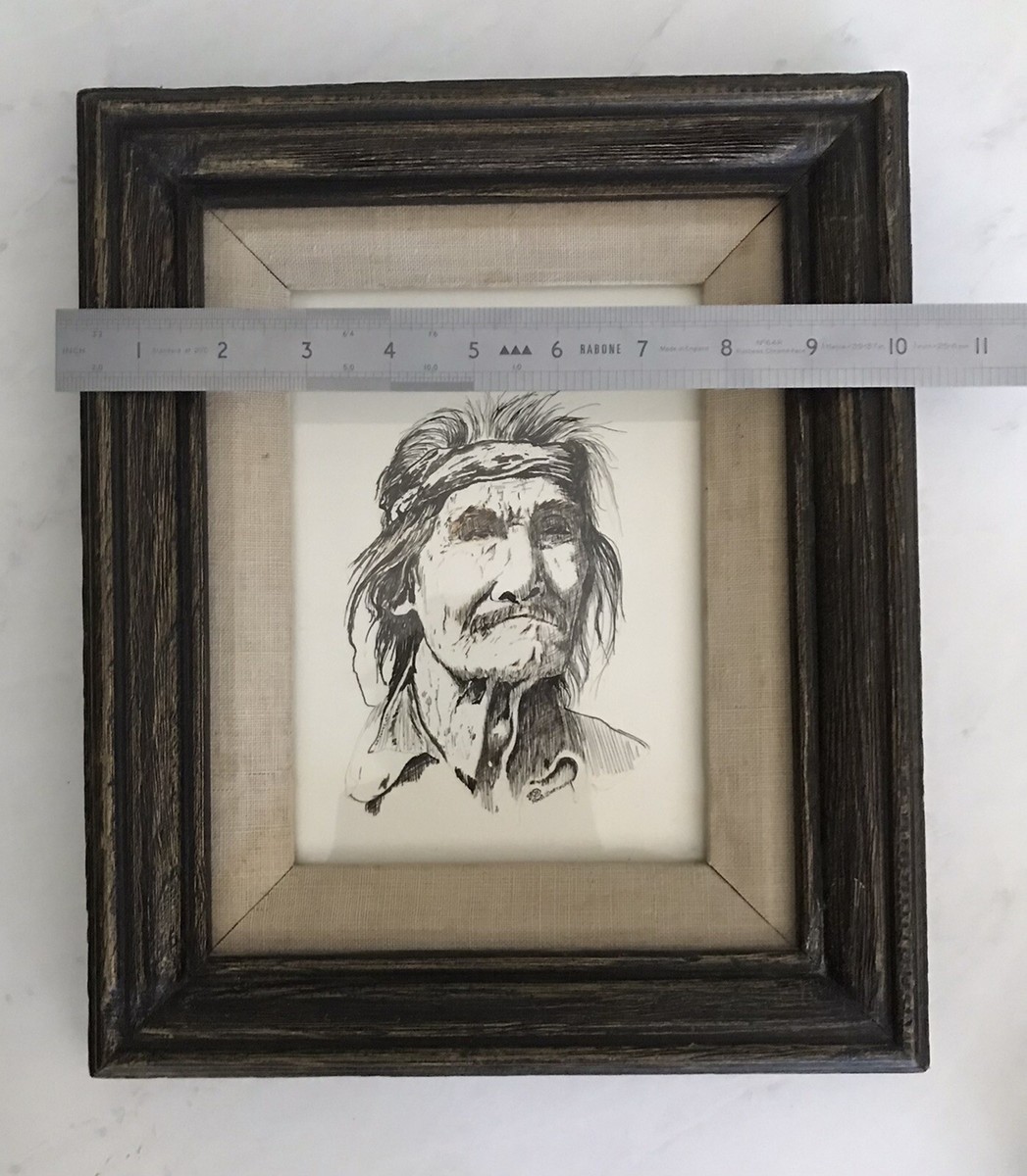 Native American Man Drawing