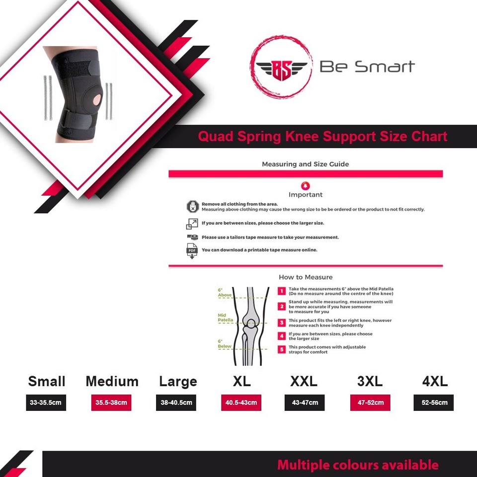 BeSmart Neoprene Spring Therapy Knee Brace Patella Support Stabilizing ...