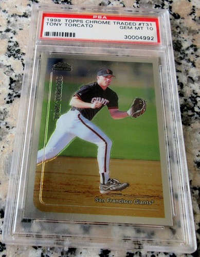 TONY TORCATO 1999 Topps Chrome Traded Rookie Card RC PSA 10 POP 7 RARE ...