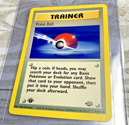 1st Edition Poke Ball Trainer 64/64 Jungle Common Pokemon Card WOTC EX ...