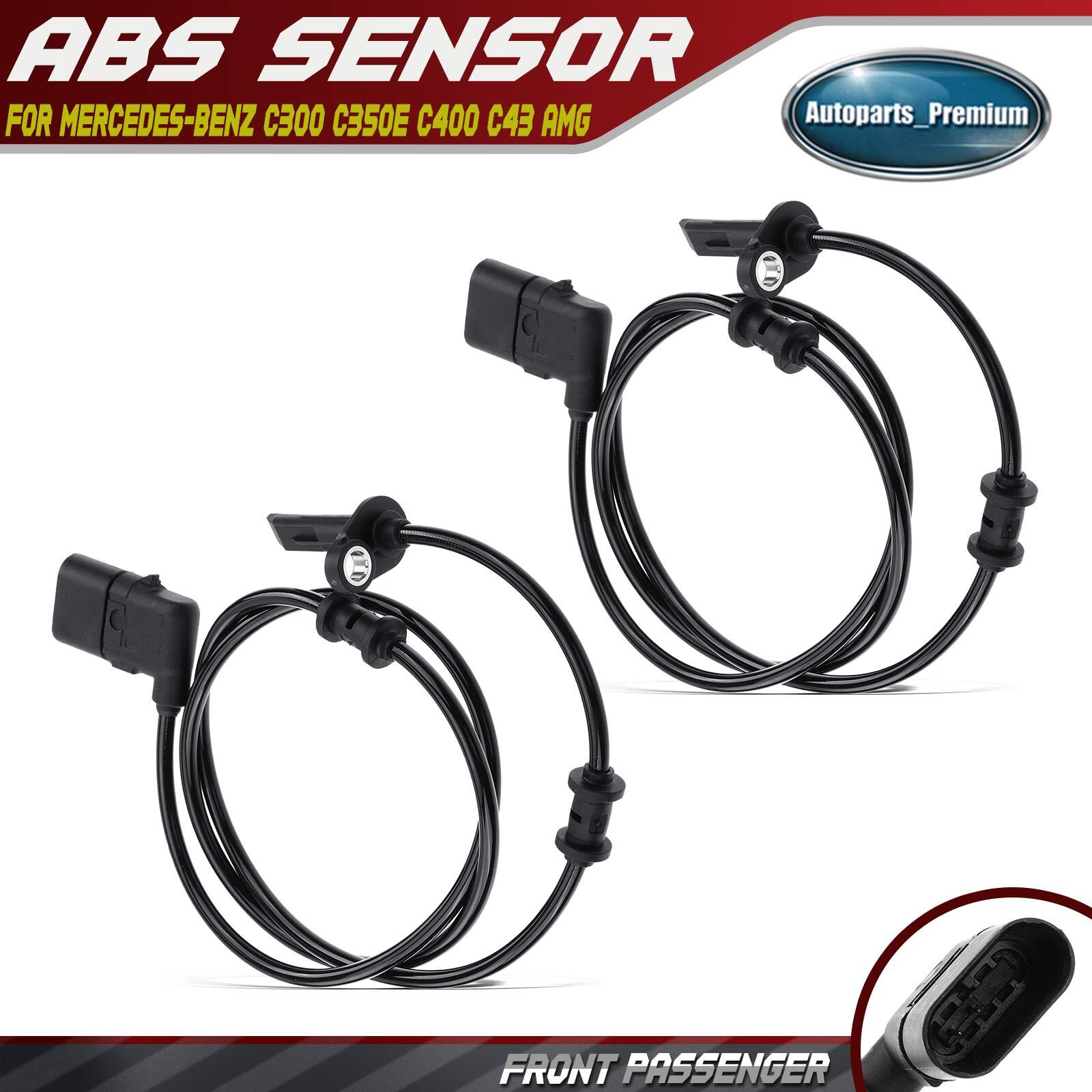 2x ABS Wheel Speed Sensor for Mercedes-Benz C300 C350e C400 C43 AMG ...