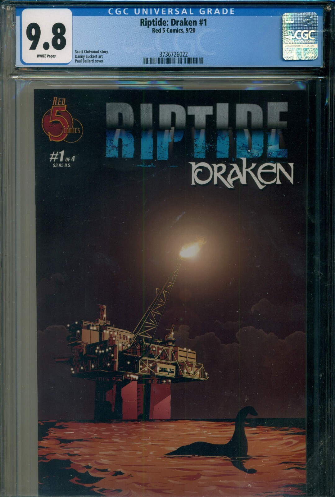 Riptide: Draken #1 CGC 9.8 NM/Mint --- PAUL BALLARD COVER --- RED 5 COMICS 9/20 | eBay