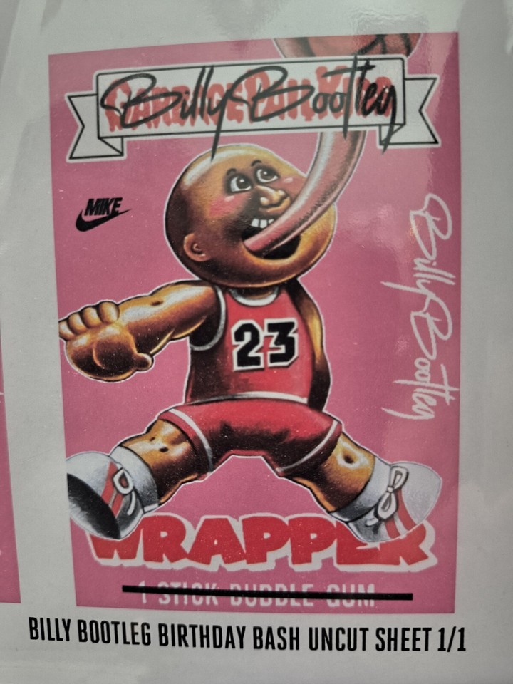 BILLY BOOTLEG BIRTHDAY BASH 1/1 UNCUT MICHAEL JORDAN GPK SHEET ...