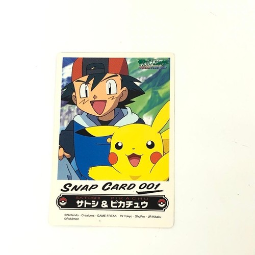 Satoshi & Pikachu Carddass Pokemon Card Vintage Japanese Promo Rare F/S ...