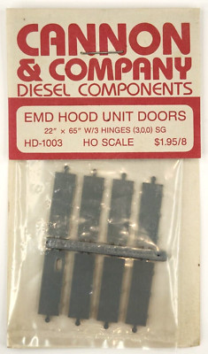 HO Scale Cannon & Company HD-1003 EMD Hood Unit Doors 22"x65" w/3 ...