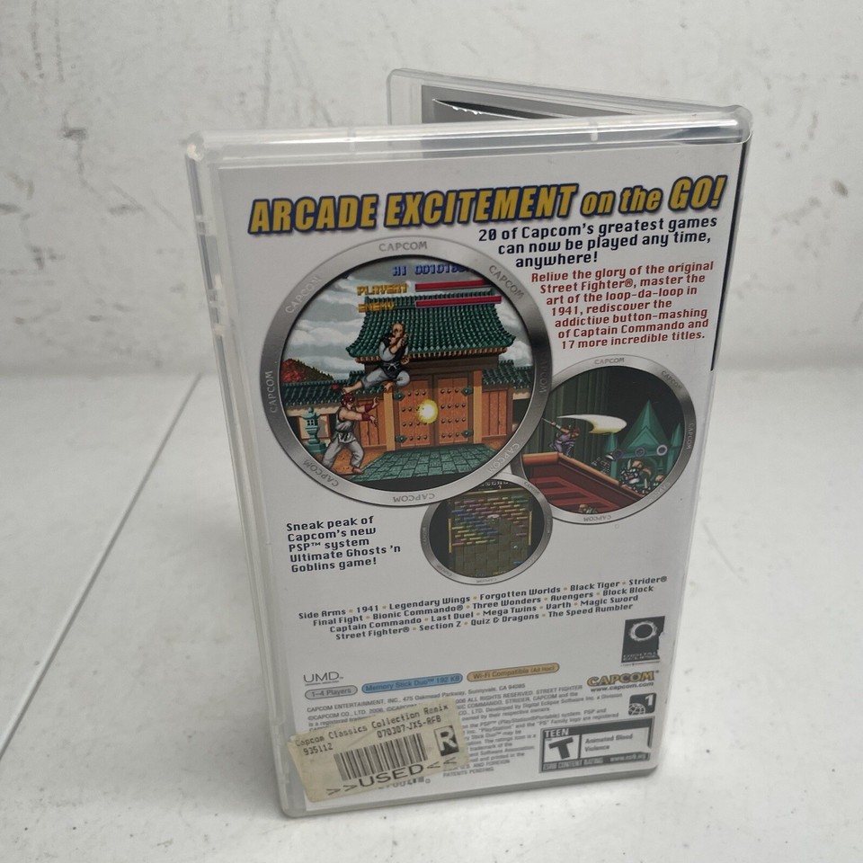 Capcom Classics Collection Remixed Playstation Portable PSP Complete ...
