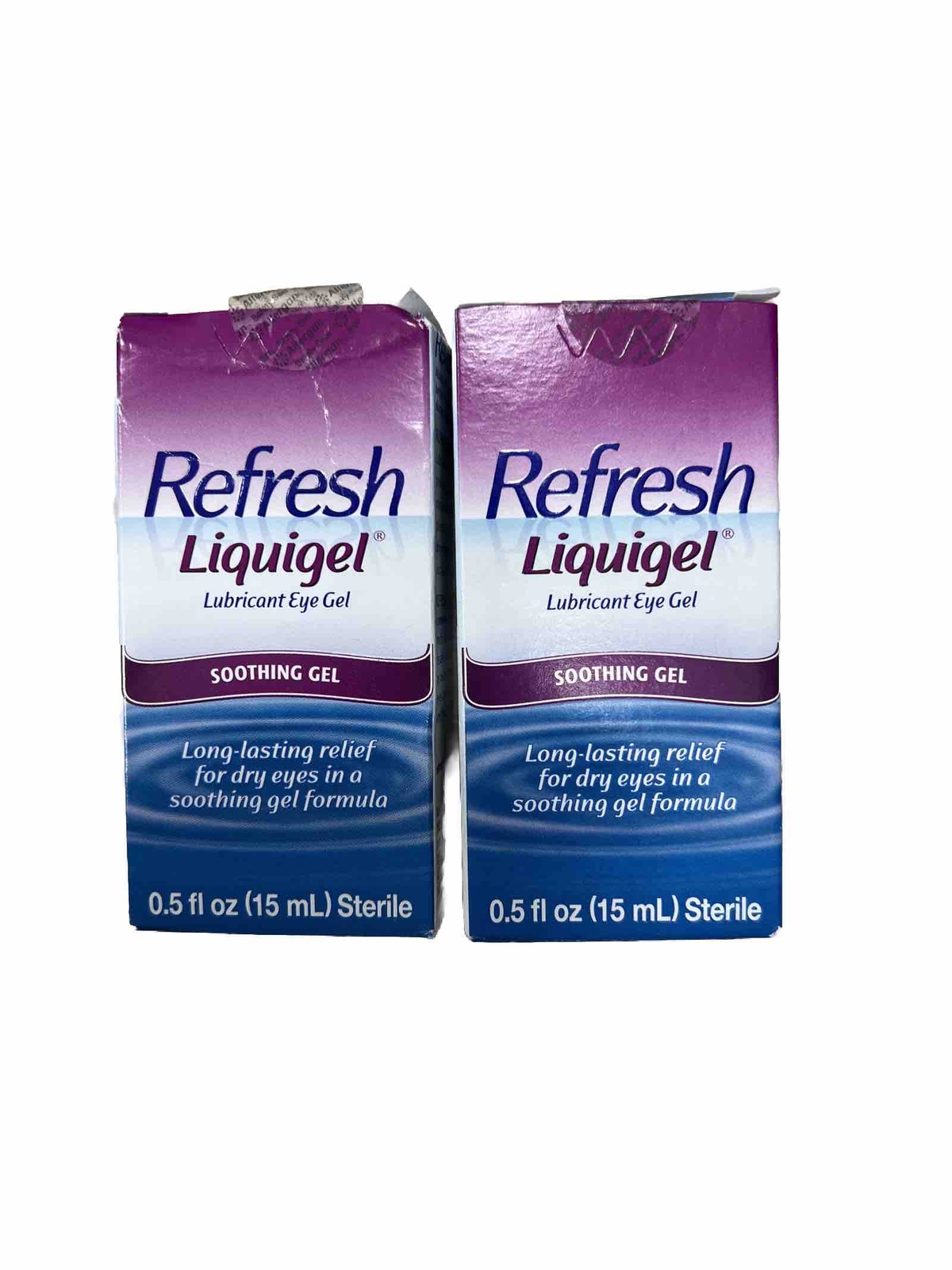 LOT OF 2 Refresh Liquigel Lubricant Eye Gel Soothing Gel - 0.5 fl oz ...