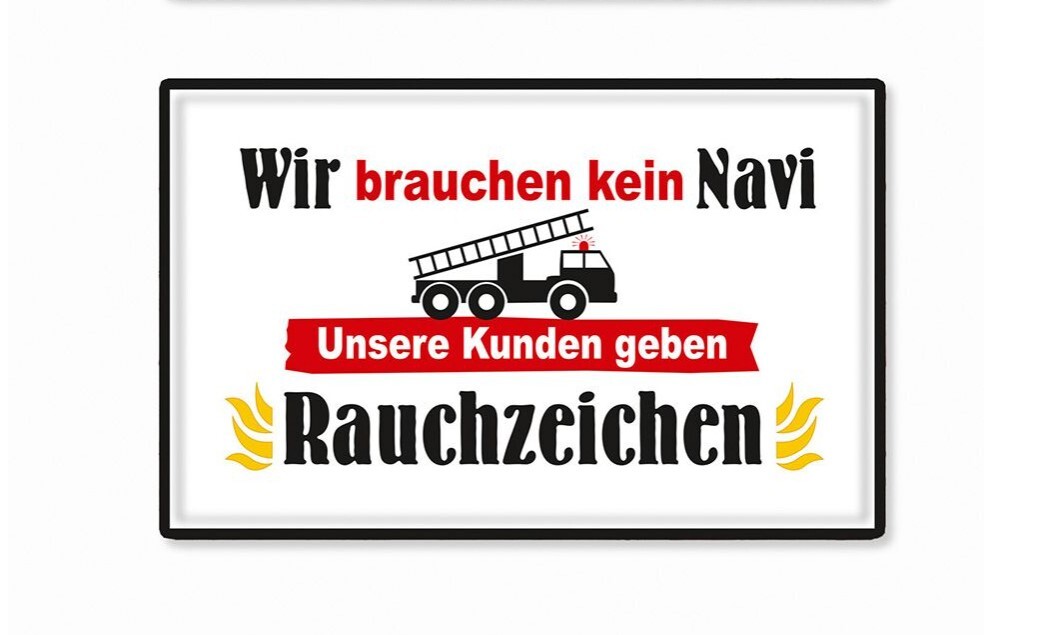 Gilde 67967 Metall Schild Feuerwehr "Kunden geben Rauchzeichen" ca ...