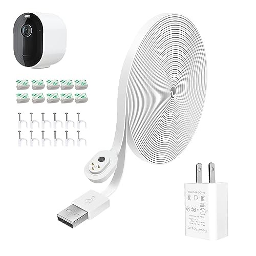 26FT Power Adapter and Magnetic Charging Cable for Arlo Pro 3/Pro 4/Pro ...