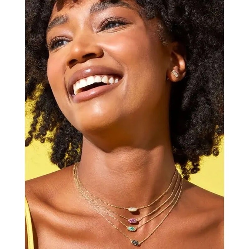 NWT! Kendra Scott Grayson Crystal Pendant Necklace in Gold Emerald ...