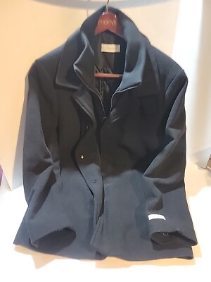 CALVIN KLIEN-MENS-WOOL BLEND JACKET-DOUBLE BREASTED-BLK-SZ 40R | eBay