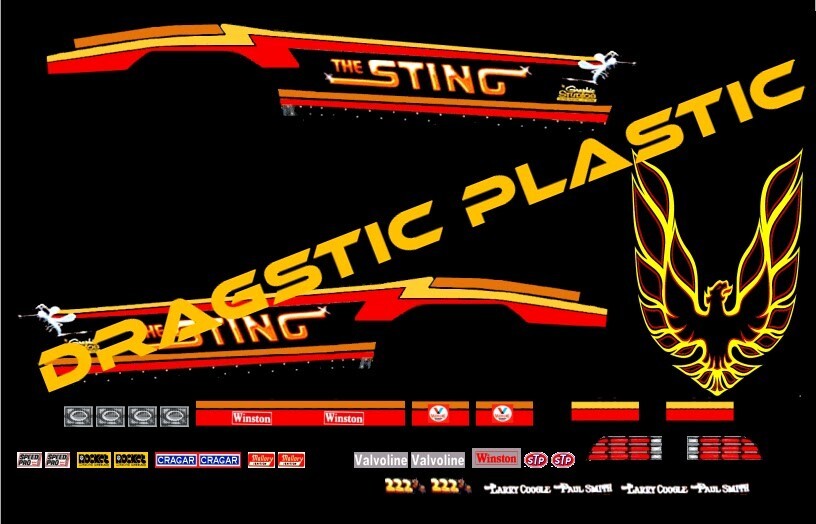 Larry Coogle's STING Trans-Am 1/24 or 1/25th Scale FUNNY CAR Decal | eBay