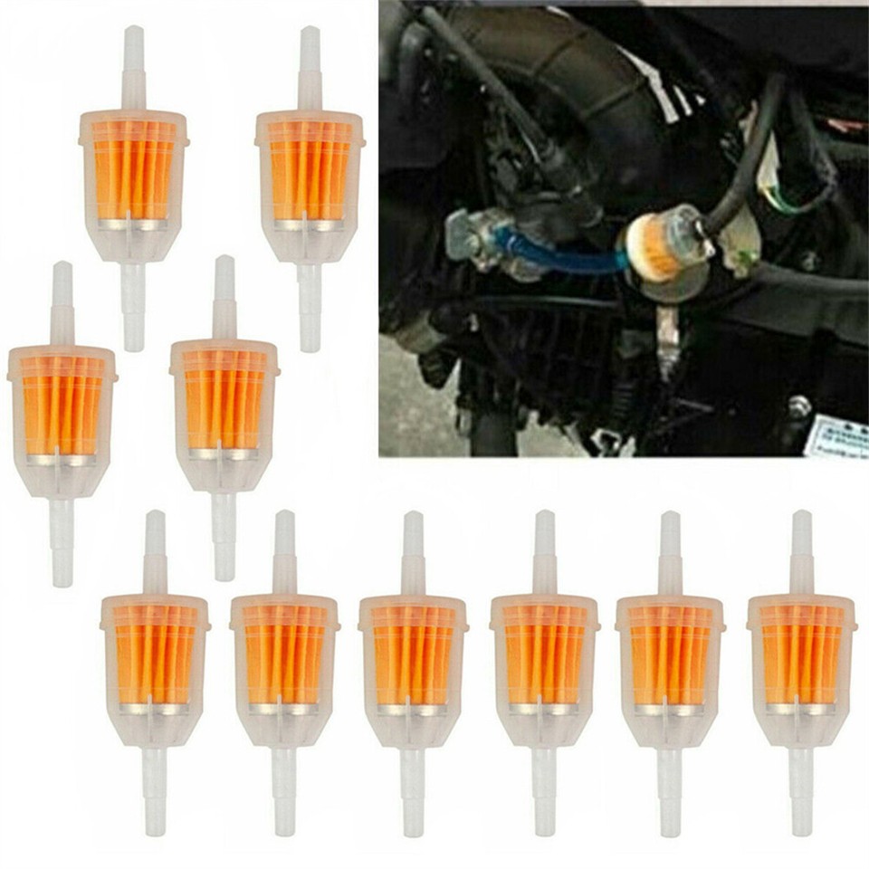 10PCS Motor Inline Gas Oil Fuel Filter Small Engine For 1/4'' 5/16 ...