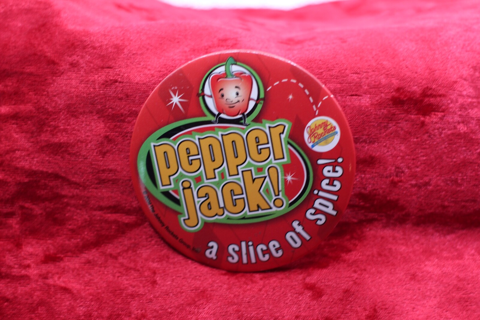 PEPPER JACK A SLICE OF PIZZA JOHNNY ROCKETS BUTTON - HIP HOP ...