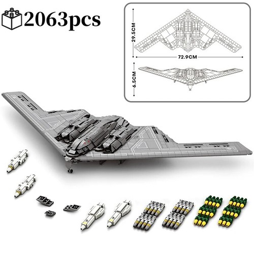 Stealth Fighter Jet Building Block Set Ghost Military Plane Model Toy ...