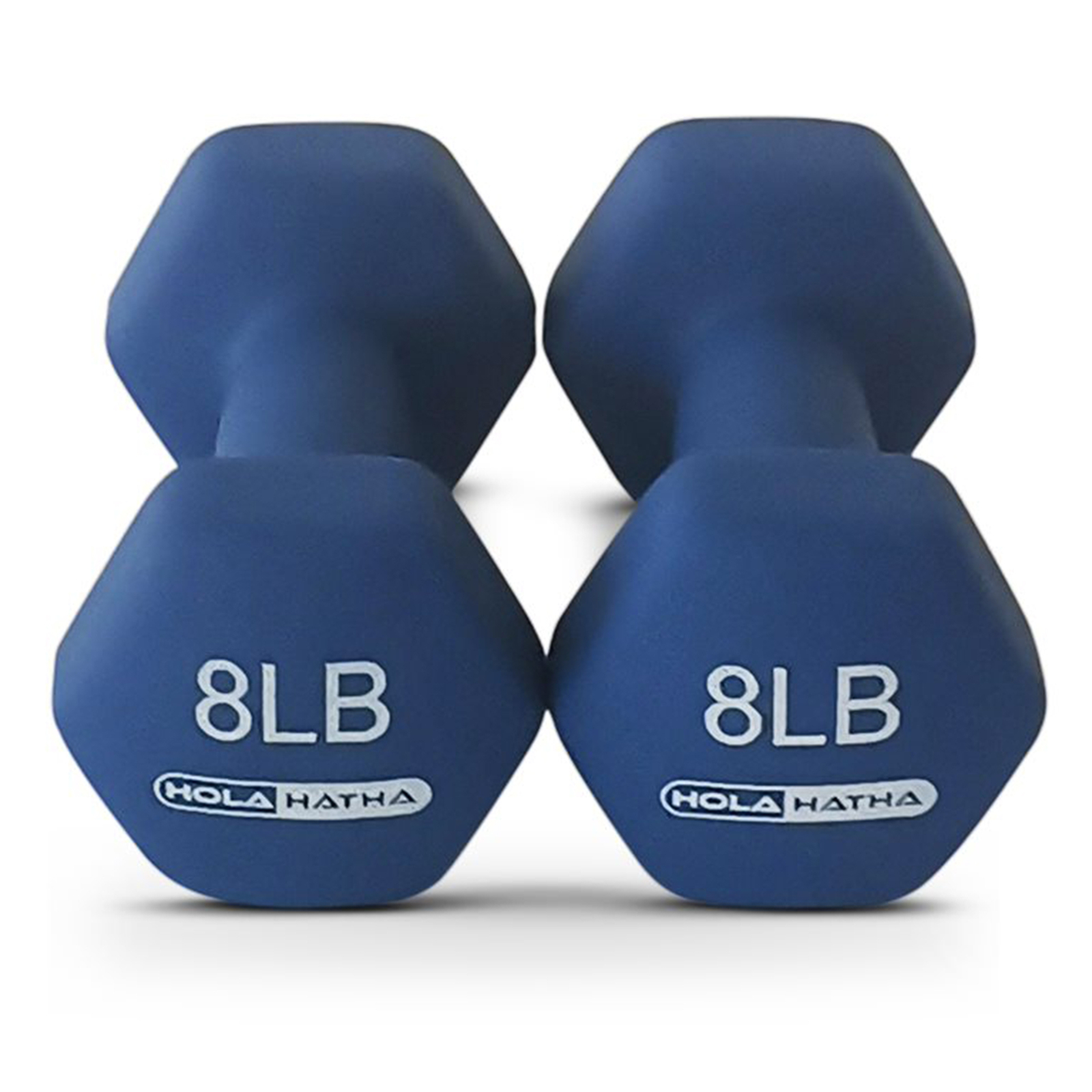 HolaHatha 3, 5, and 8 Pound Dumbbell Hand Weight Set with Storage Rack ...