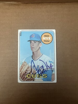 RICH NYE signed Chicago Cubs 1969 Topps #88 card Nicely centered with ...