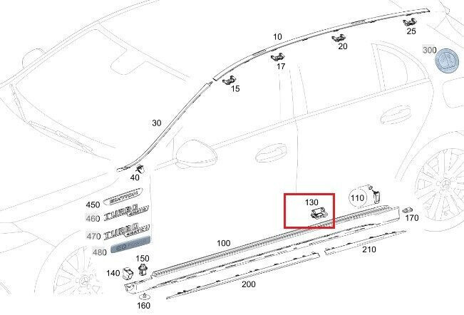 MERCEDES CLA C117 W177 W247 Türschwellerbefestigung, A0029911371 | eBay