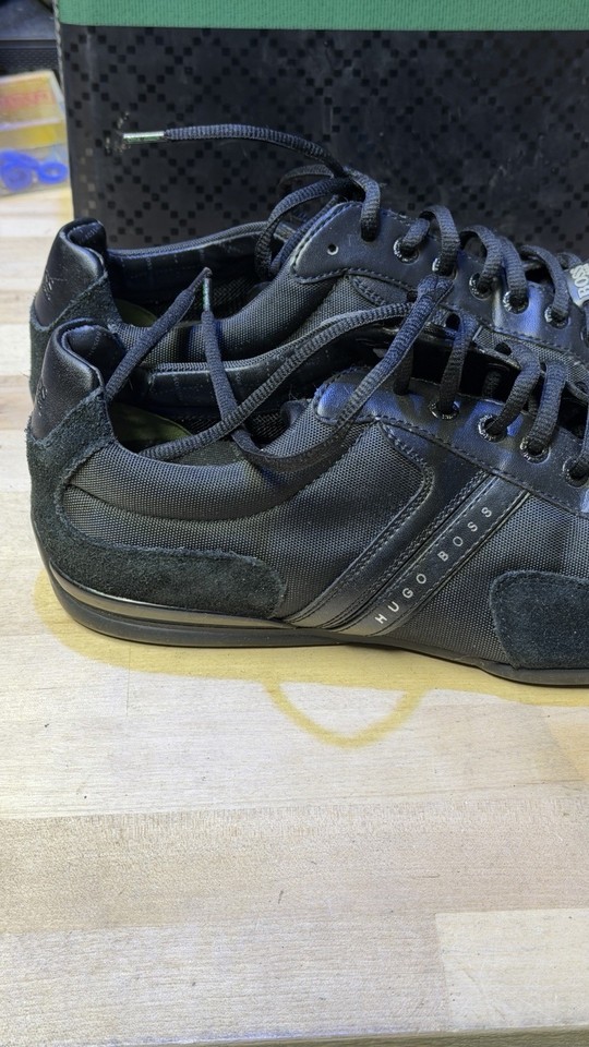 Hugo Boss Black Sneakers Men EU 43 Leather Textile Casual Shoes | eBay