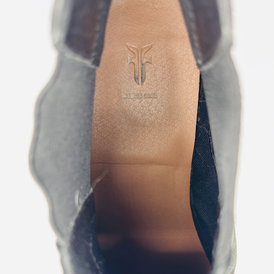 Womens 6.5 M Frye Mallory Black Leather Chelsea Ankle Booties Shoes ...