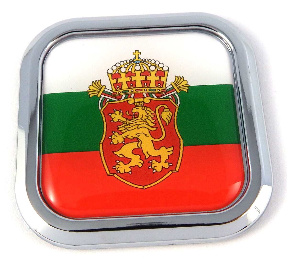 Bulgaria Flag Square Chrome rim Emblem Car 3D Decal Badge Hood Bumper ...