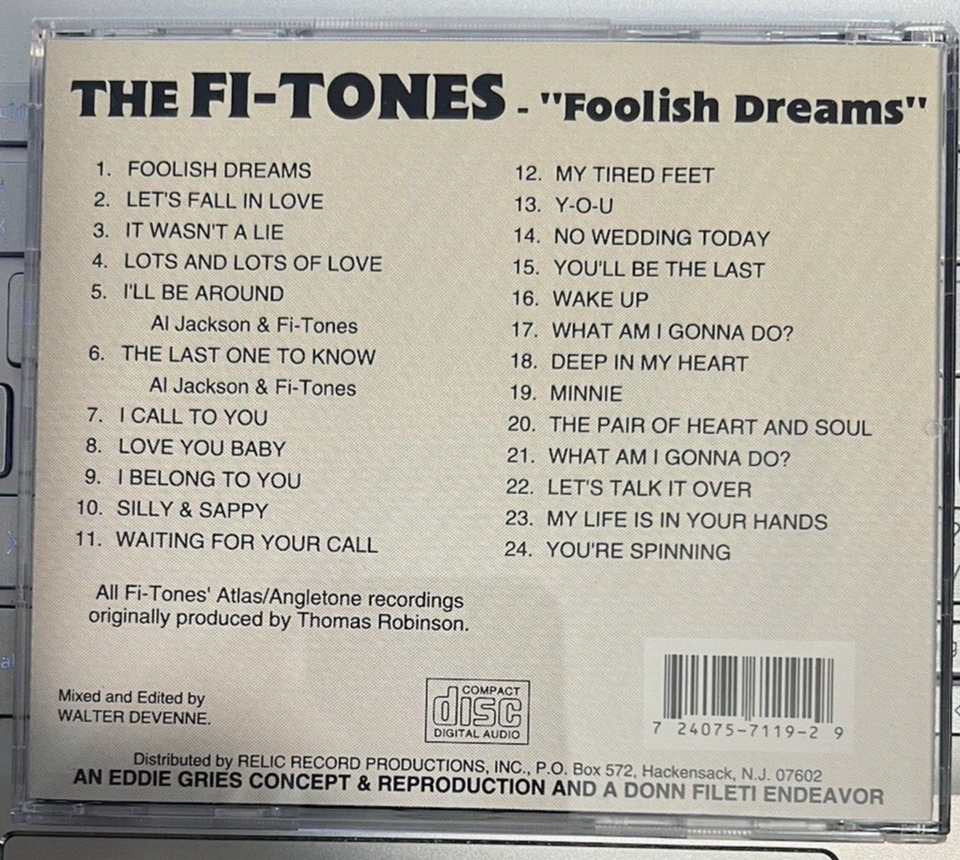 Foolish Dreams by The Fi-Tones (CD, 1996, Relic) | eBay